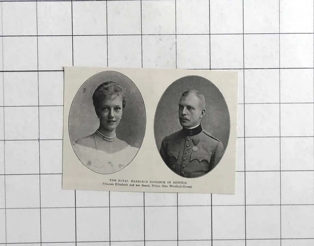 1901 PRINZESSIN ELISABETH und ihr Verlobter, Prinz Otto Windisch-Graetz EUR 8,32 - PicClick DE