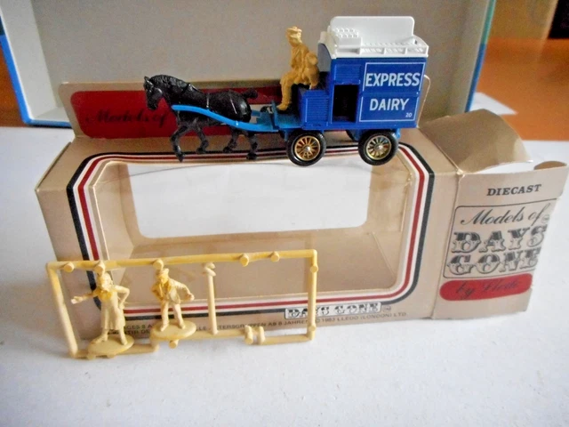 LLEDO DAYS GONE Horse Drawn Milk Float Express Dairy + Figures + Box £3 ...