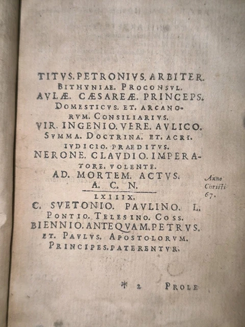 IL SATYRICON DI Petronio_Importante piena pergamena del 1618_Parodia ...