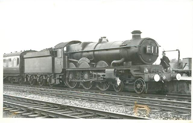 PHOTOGRAPH GWR 5004 Llanstephan Castle Steam Locomotive Swindon Works ...
