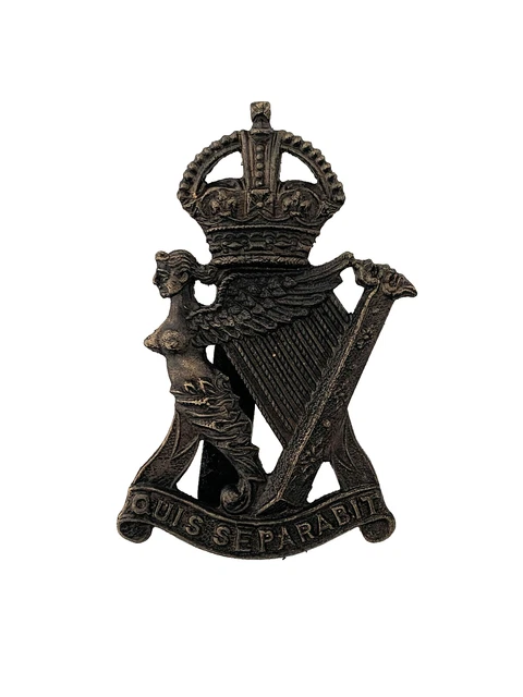 BRITISH ARMY ROYAL Irish Rifles / Ulster Rifles Metal Cap Badge ...