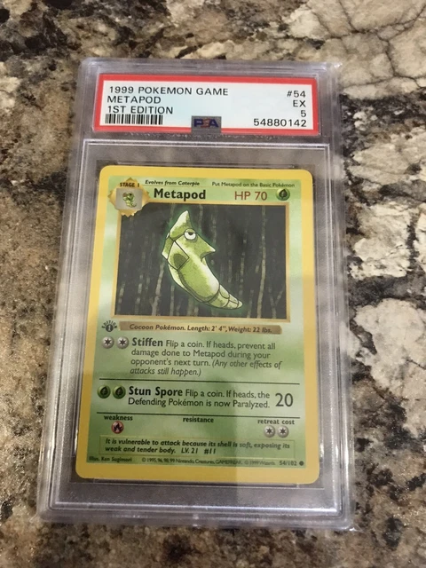 POKEMON BASE SET First Edition Shadowless Metapod Psa 5 EUR 1,16 ...