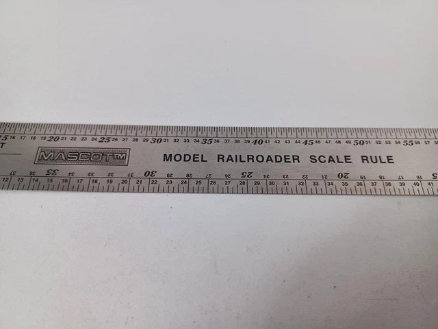 MASCOT MODEL RAILROADER Scale Rule - HO - S - O - N Gage Stainless ...