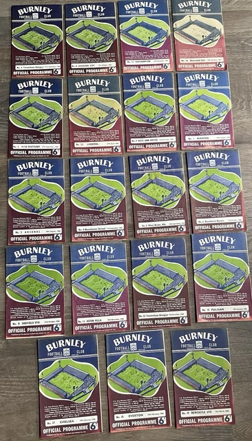 LARGE COLLECTION 1965-67 Burnley Home Football Programmes Fa Cup ...