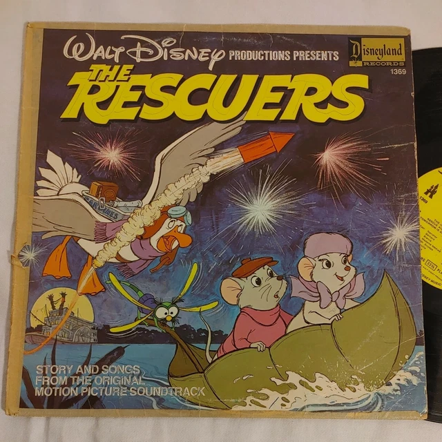 DISNEYLAND RECORDS WALT Disney The Rescuers LP Story & Songs Record ...