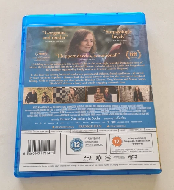 FRANKIE BLU-RAY ISABELLE Huppert Brendan Gleeson Marisa Tomei Greg ...