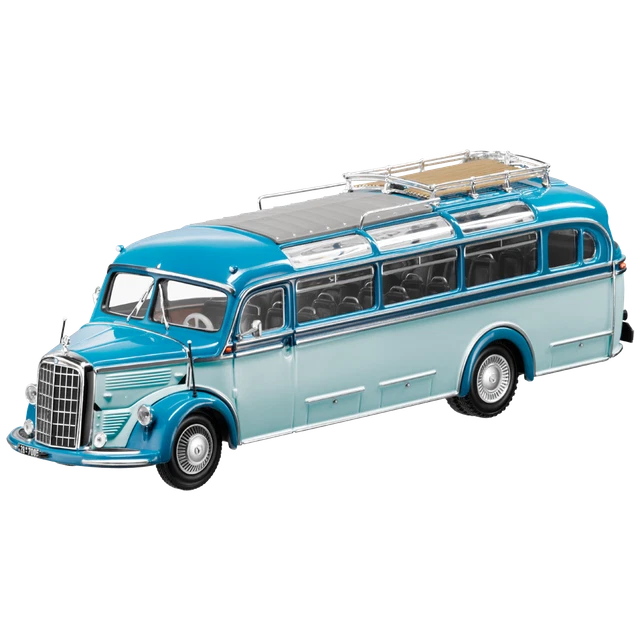 MERCEDES BENZ O 3500 Oldtimer Bus 1949 Blue 1:43 NEW Minichamps OB $173 ...