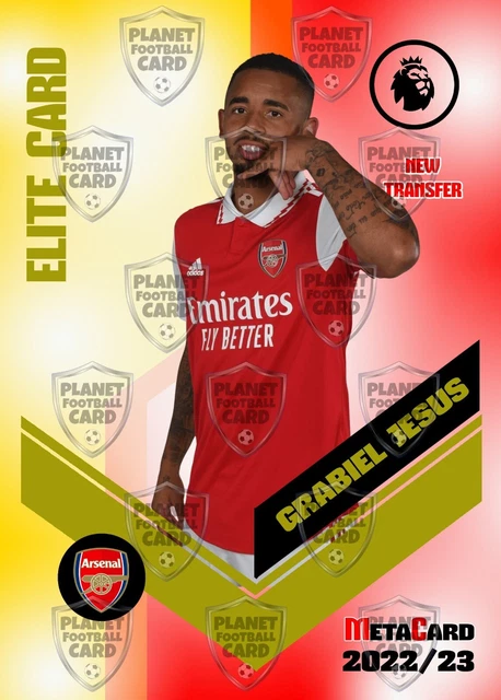 GABRIEL JESUS, ARSENAL Fc . Elite Card. 2022/2023. Custom Card Football ...