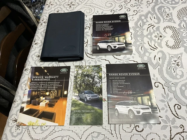 LAND ROVER EVOQUE Book Pack.. In Genuine Land Rover Wallet/ Holder ...