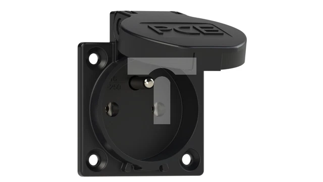 CARTE PRISES 230V AVEC PIN 16A 2P+Z 230V IP54 Noir 1040-0s /T2FR EUR 9 ...