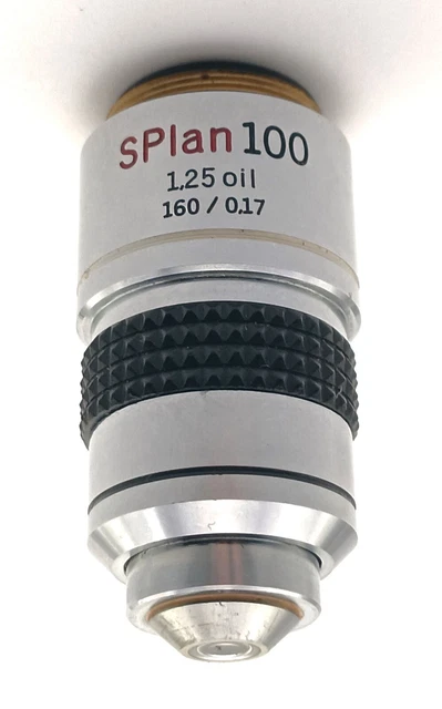 OLYMPUS MICROSCOPE OIL Immersion Objective SPlan 100x /1.25 oil 160/0 ...