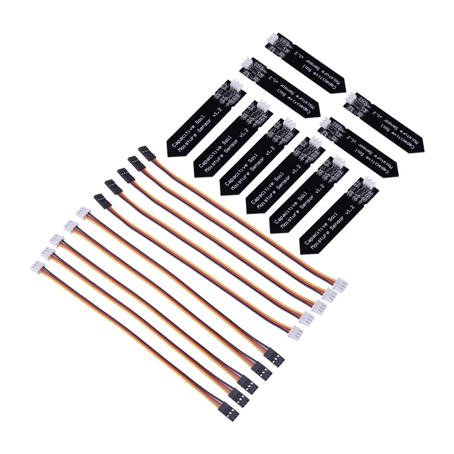 CAPACITIVE CABLE WIRE Soil Moisture Sensor V1.2 Corrosion 10x Analog ...
