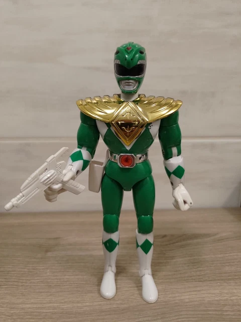 MIGHTY MORPHIN POWER Rangers 8" Green Ranger Figure Dragonshild + Gun ...