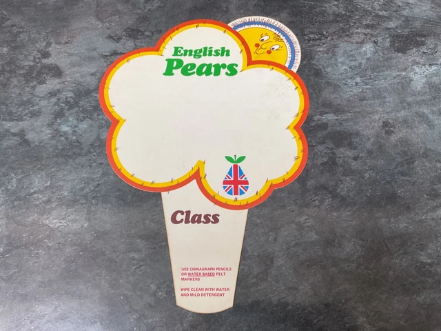 VINTAGE PEARS SHOP Price Sign Wrapper Advertising Display Food ...