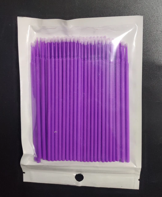 100PCS MICRO BRUSHES Applicators Microbrush Dental Regular Fine Super ...