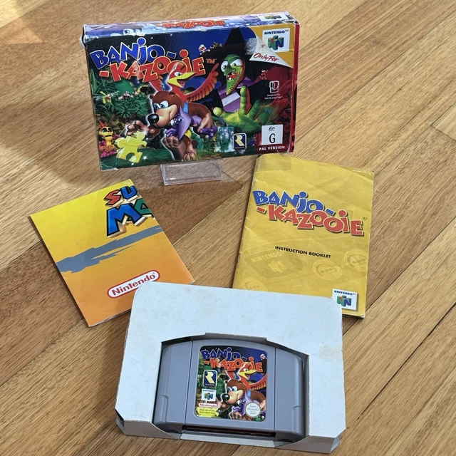 BANJO KAZOOIE NINTENDO 64 N64 Game Boxes & Complete Manual, Insert ...