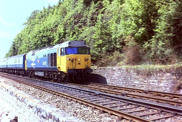 35MM RAILWAY COLOUR Negative Class 50 017 at Teignmouth £1.75 - PicClick UK