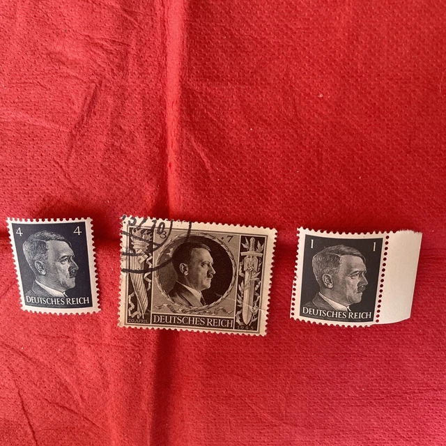 WW2 USED HITLER Head & Eagle And Swastica Sword And Torch + 2 Mint ...