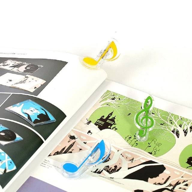 PLASTIC MUSICAL NOTE Spring Holder For Book Paper Sheet Letter Paper ...