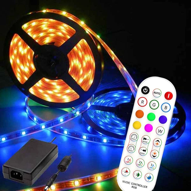 7M 8M 14M 16M 18M 20M RGB 5050 LED Strip Light Flexible RF Remote Porch ...