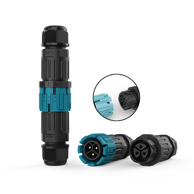 NYLON PA66 IP68 Waterproof Inline Cable Coupler Plug Socket Connector ...