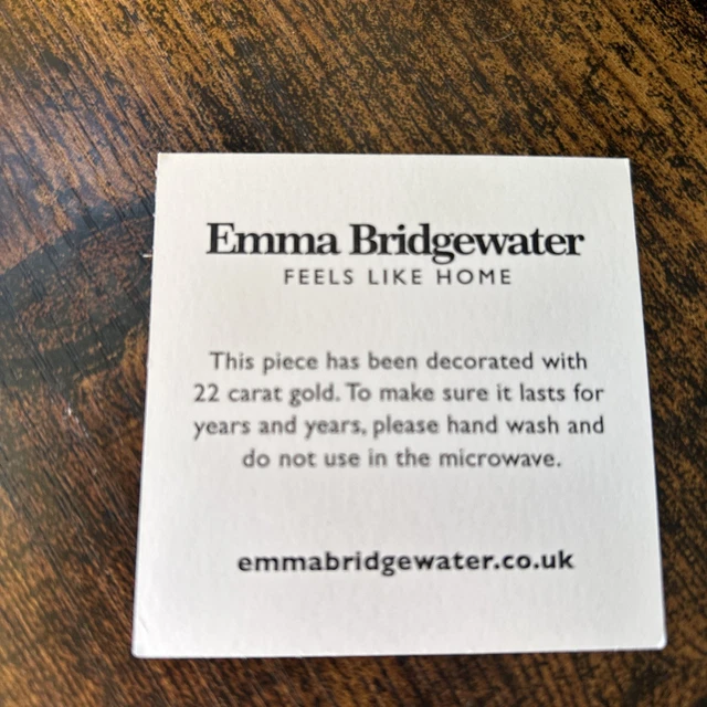 EMMA BRIDGEWATER 22CT Gold Partridge in a Pear Tree 1/2 pint Mug. Boxed ...