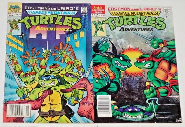 ARCHIE COMICS TEENAGE MUTANT NINJA TURTLES ADVENTURES #23-24 NEWSSTAND ...