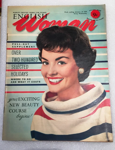 RARE CONDITION VINTAGE old book magazine ENGLISH WOMAN 1959 advertising ...