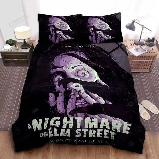 A NIGHTMARE ON Elm Street Scary Digital Art Poster Quilt Duvet Cover ...