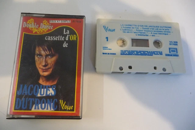 LA CASSETTE D'OR De Jacques Dutronc K7 Audio Tape Cassette. Dedicace ...