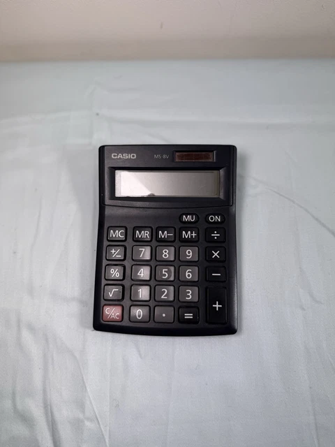 CASIO MS-8V ELECTRONIC Desktop Calculator - Black - Dual Powered £8.00 ...