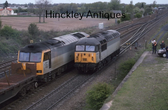 35MM RAILWAY SLIDE of Train Class 60 60077 & Class 56 56011 @ South ...