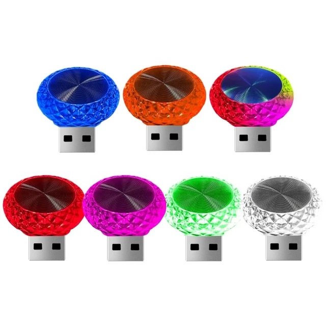 DOUBLE PURPOSE USB LED Light For Auto Interior Home Decoration 7 Color ...