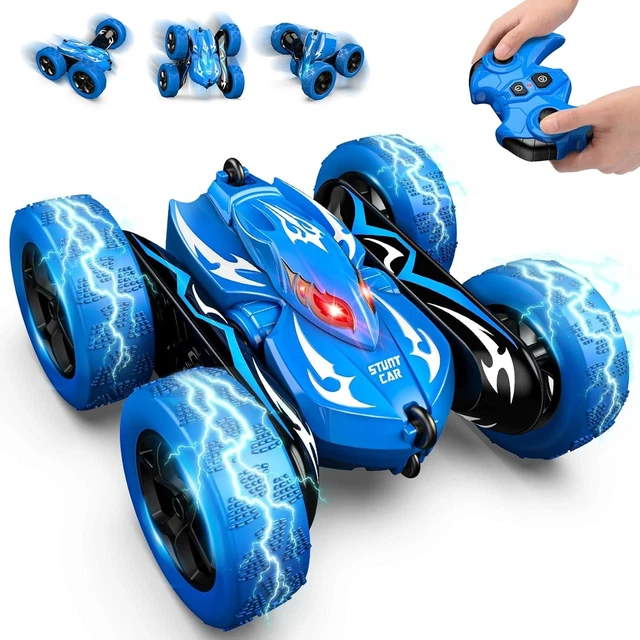 360° FLIP RC Stunt Car 4WD LED Lights USB Rechargeable Toy for Boys Age ...