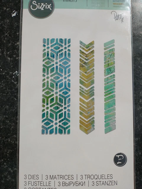BORDERS BY PETE Hughes - 3pc Sizzix Thinlits Die Set 662672 £3.50 - PicClick UK