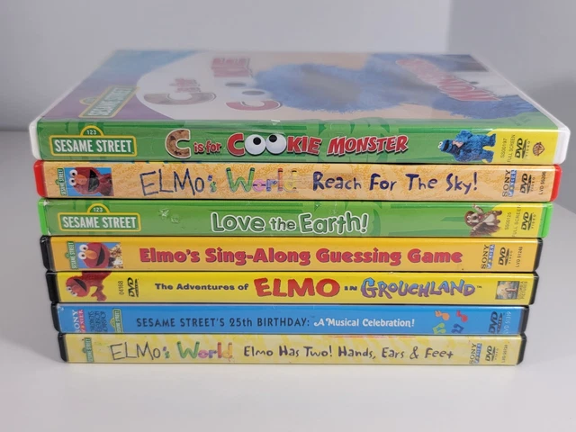 ELMO'S WORLD & Sesame Street Songs DVD Lot - 14 Separate discs Elmo ...