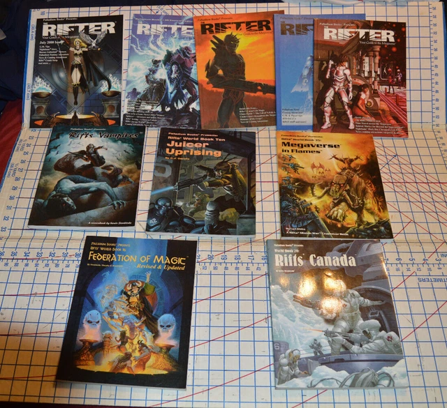 RIFTS ROLE PLAYING GAME BOOK LOT SIGNED Vampires Rifter Juicer ...