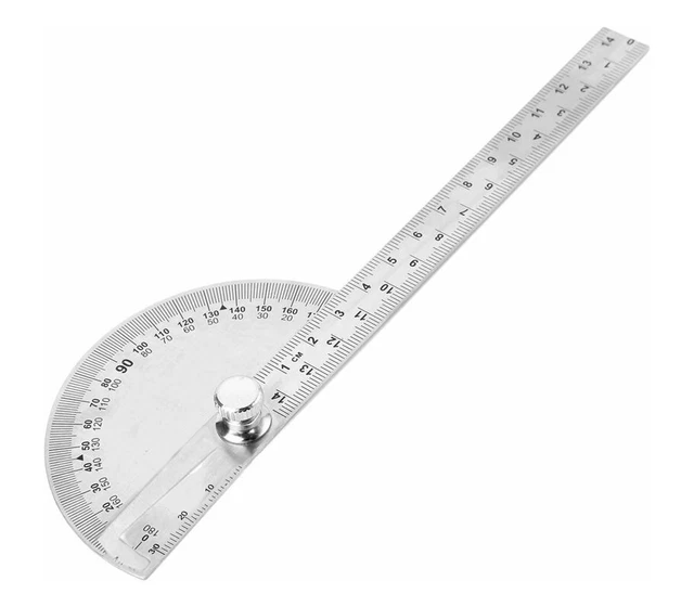 GONIOMETRO RIGHELLO 10 cm misura angoli 180 gradi piccolo 31121 EUR 11 ...
