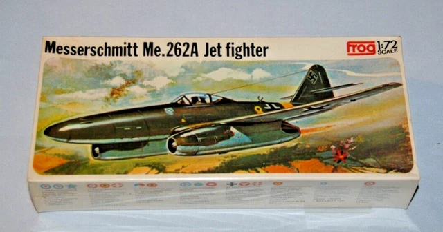 VINTAGE FROG, MESSERSCHMITT Me. 262A, Jet Fighter, 1/72 Scale, Model ...