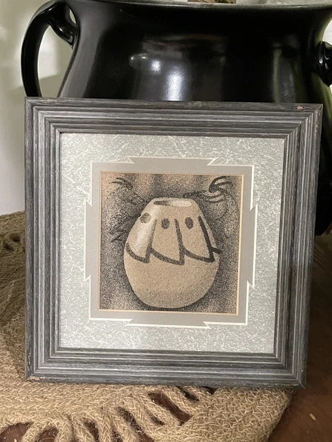 AUTHENTIC NAVAJO SANDPAINTING By Herman Tyler Jr. 8” x 8” £16.90 ...