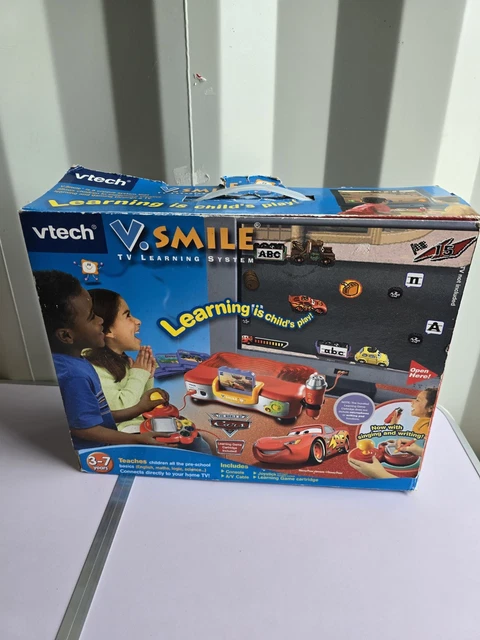 VTECH V.SMILE TV Learning System With Original Box Controller 4 Games ...