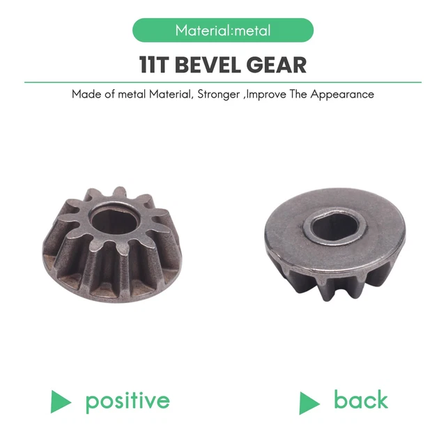 2 PCS 11T Bevel Gear EA1038 for JLB Racing CHEETAH 1/10 Brushless RC ...