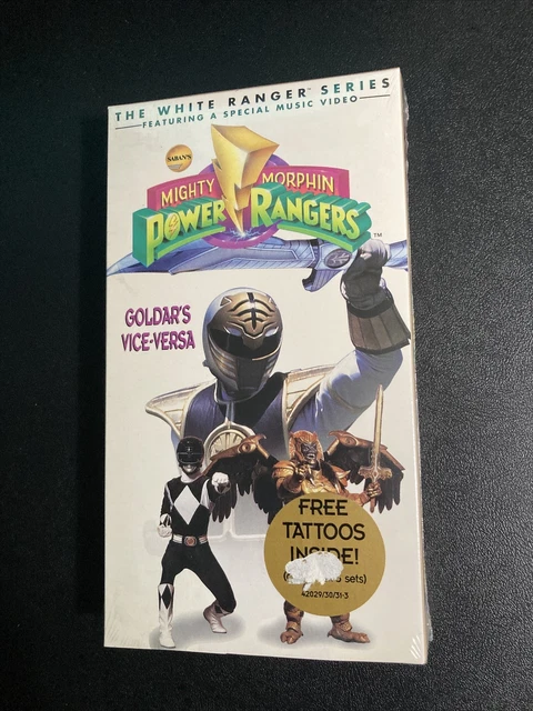 MIGHTY MORPHIN POWER Rangers VHS 1995 White Ranger: Goldars Vice-Versa ...