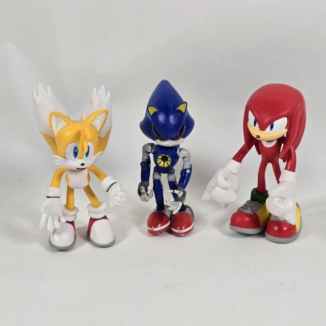 KNUCKLES TAILS METAL Sonic The Hedgehog Action Figure Lot Jakks SEGA 4 ...