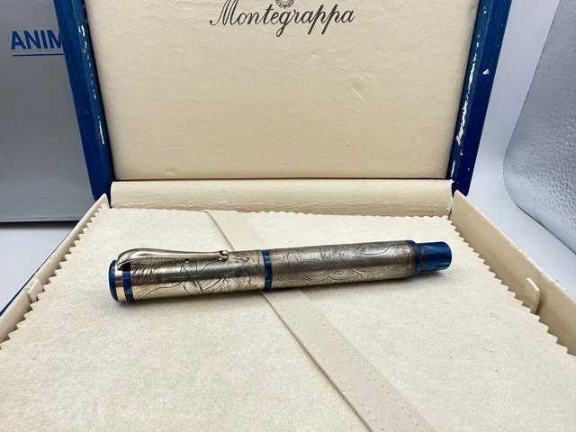 MONTEGRAPPA ANIMALIA STERLING Silver Limited Edition Fountain Pen 69/ ...
