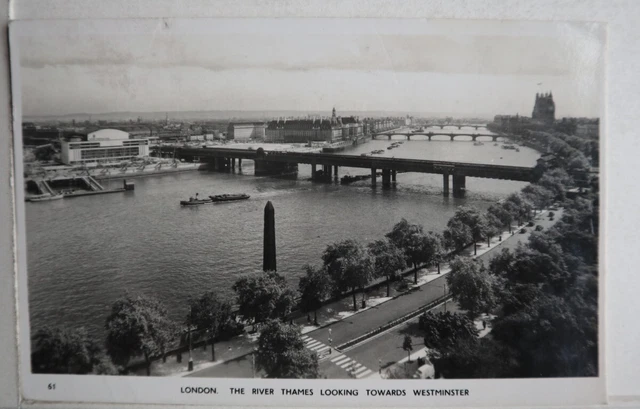 ANCIENNE CARTE POSTALE 1959 London la Rivière Thames Looking Towards ...
