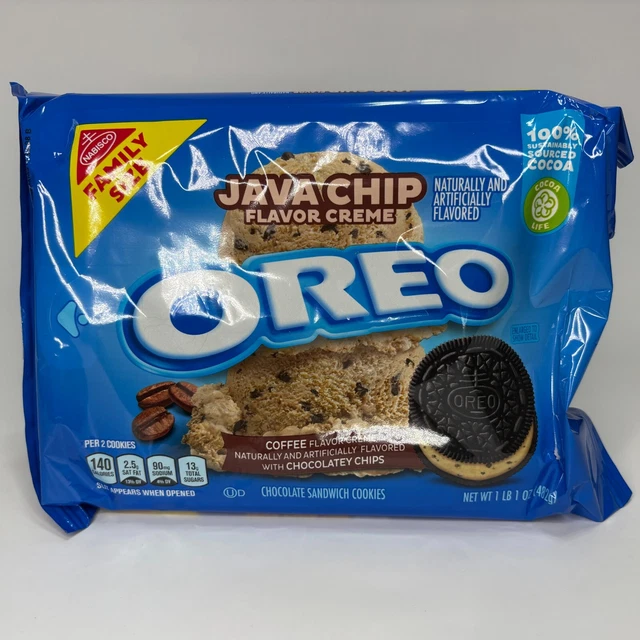 NABISCO OREO FAMILY Size Java Chip Chocolate Sandwich Cookies April ...