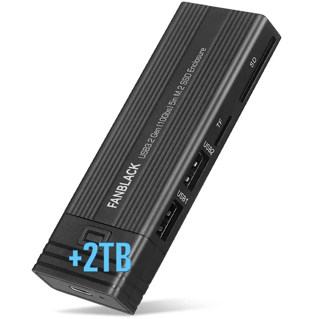 HUB USB 5IN1 Avec Caddy Enclosure 2TB M.2 SATA Nvme Pcie 2280 Lecteur ...