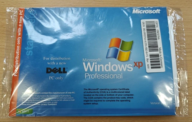 NEW SEALED DELL Microsoft Windows XP Professional Edition SP2 ...