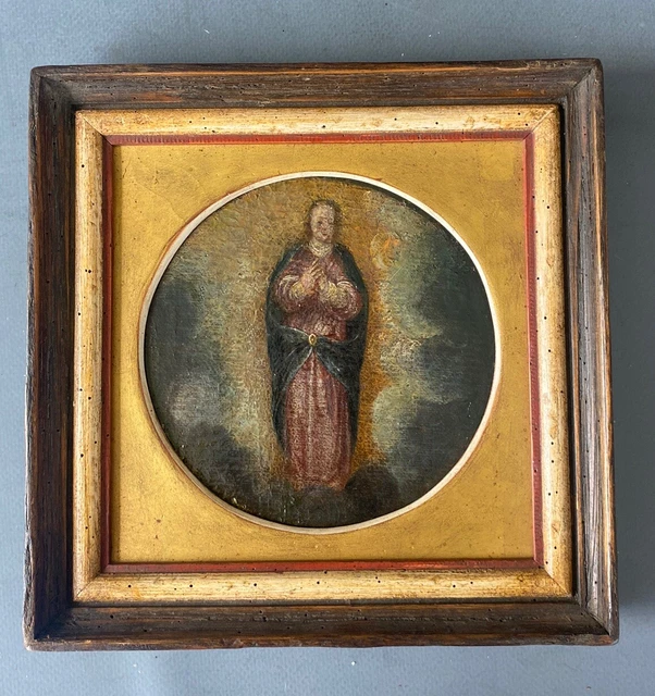 4º MISTERO GLORIOSO assunzione Maria vergine in cielo olio su tela ...